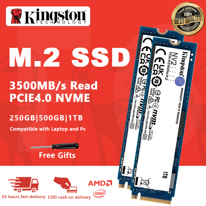 [Local 24H]Kingston NV2 SSD 250GB 500GB 1TB M.2 2280 PCIe NVMe Gen4 ...