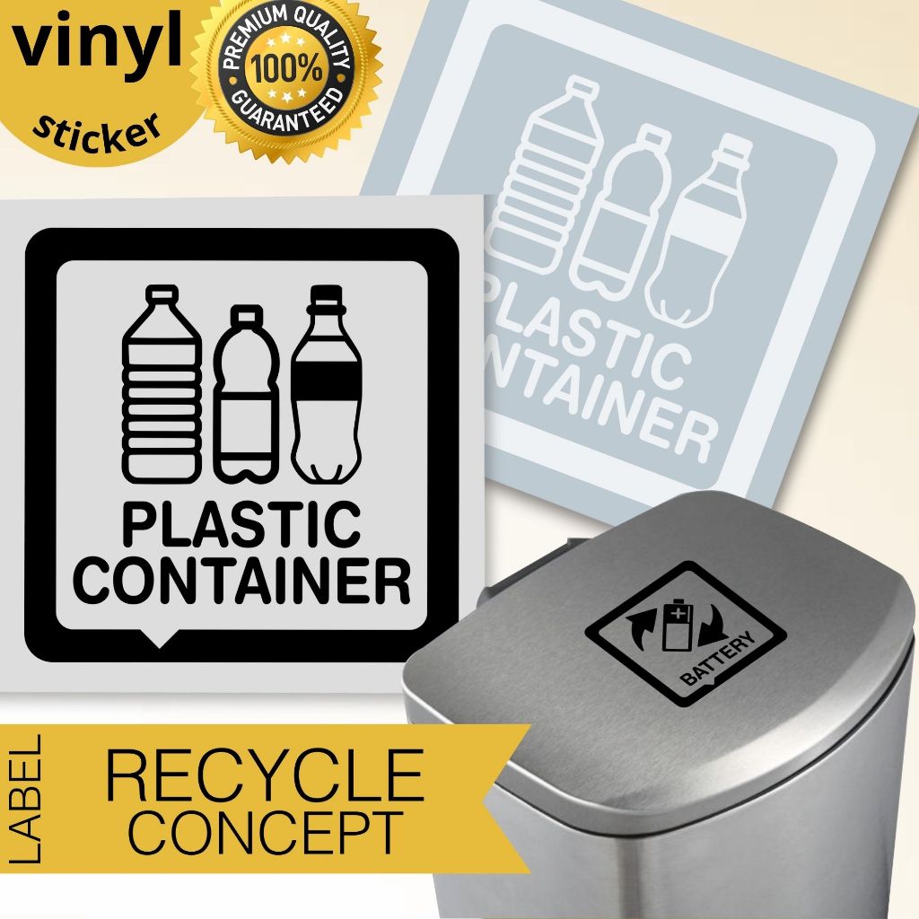Plastic Container - Vinyl Decal Sticker for Wheelie Bin / Dustbin ...