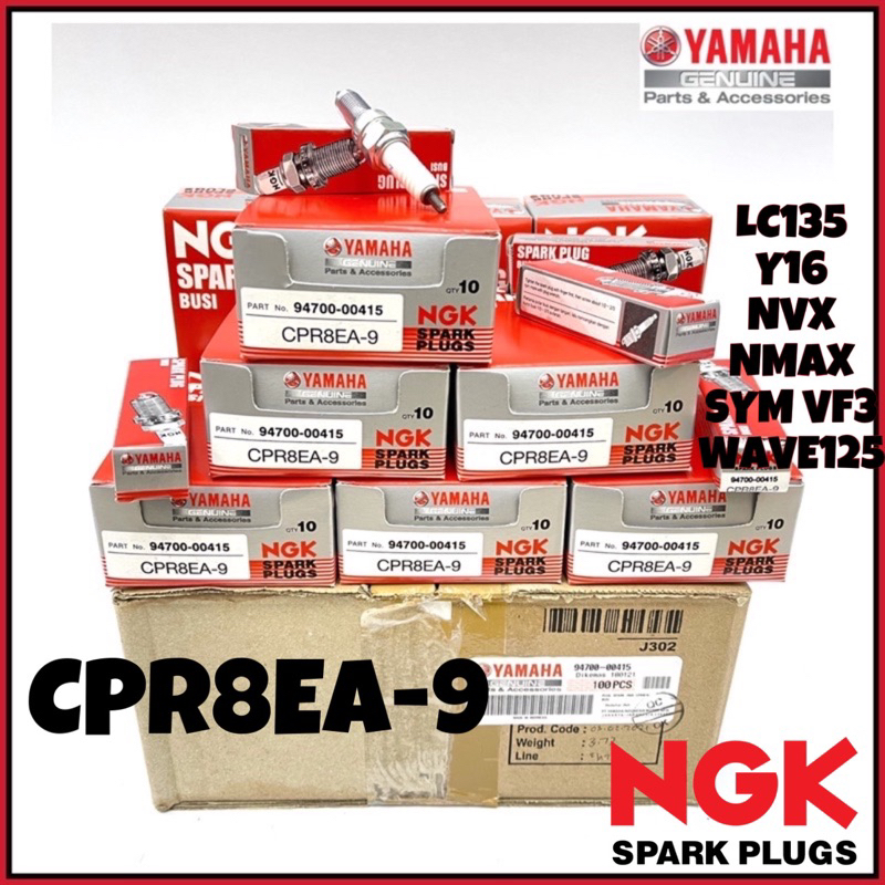 [100% ORI] LC135 Y16ZR NMAX NVX FZ150 VF3 VF3i LC Y16 SPARK PLUG PLUGS CPR8EA 9 NGK ORIGINAL ...