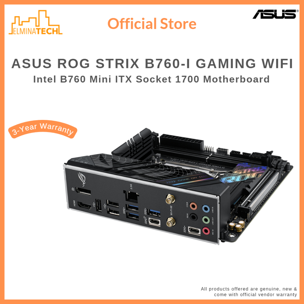 Asus ROG Strix B760-I Gaming WiFi Intel B760 Mini ITX Motherboard ...