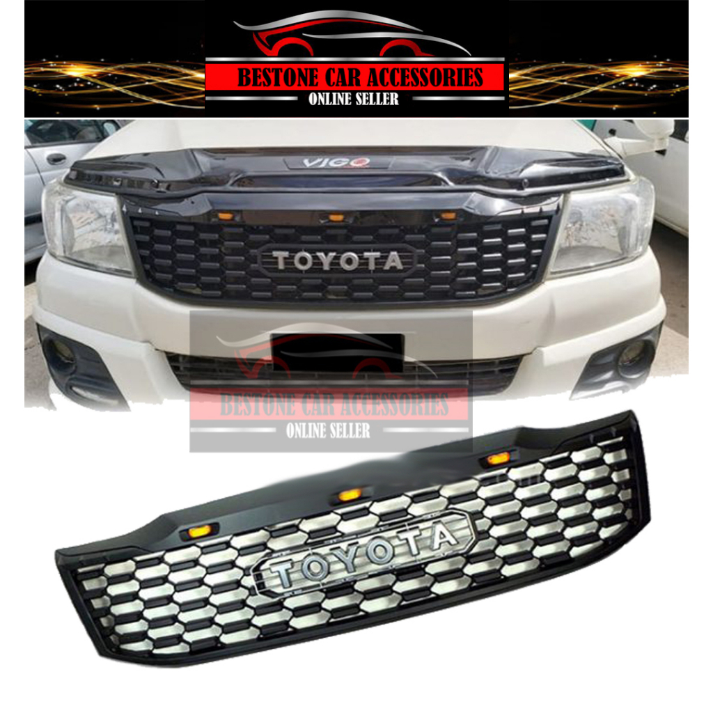 Toyota Hilux Vigo Champ 2012/2015 FORTUNER 2012-2015 Front Grill With Led and TOYOTA logo ...