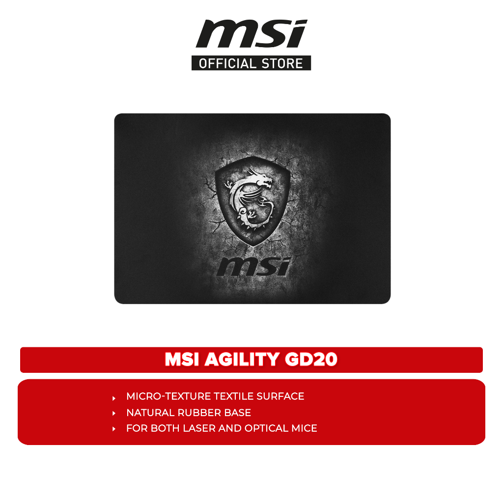 MSI Agility GD20 Gaming Mousepad | Shopee Malaysia