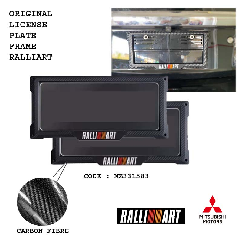 License Plate Frame Ralliart ,Cover Papan Plate Original Ralli art, Ori ...
