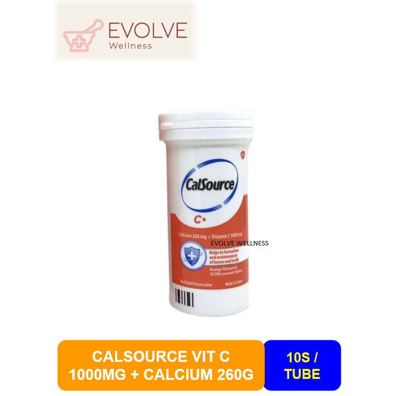 [FREE GIFT] CalSource Calcium 260mg + Vitamin C 1000mg Effervescent ...