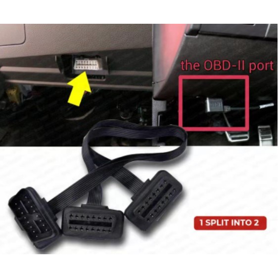 Ready Stock OBD OBD2 Splitter Connector Cable obd meter obd2 splitter ...