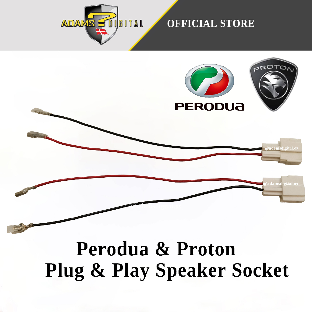 Proton/Perodua 2Pc Plug and Play Connector Socket Axia/Alza/MyviLagi ...