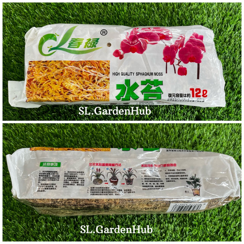 6L @ 12L High Quality Sphagnum Moss Moss Lumut Kering 75g @ 150g Orchid ...