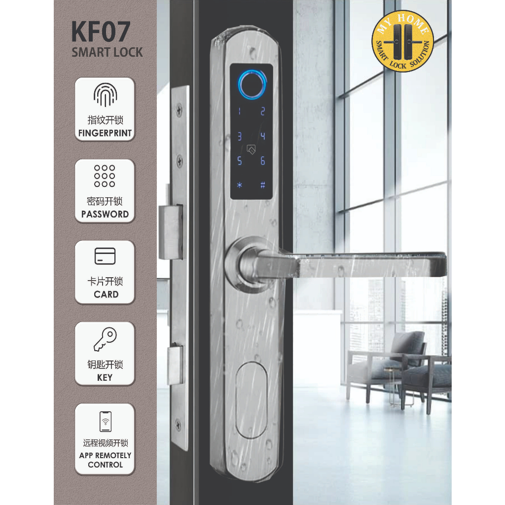 TUYA WIFI Dual fingerprint smart grille lock waterproof outdoor lock ...