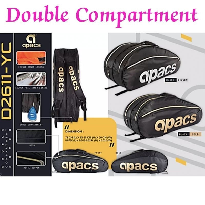 Apacs D2611 Double Compartment + Backpack + Thermol + Shoe Compartment ...