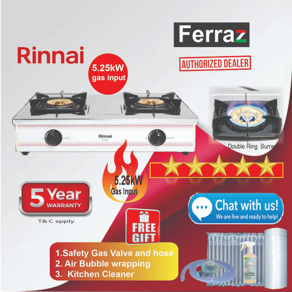 Rinnai RT-702SCC Table Top Double Ring Gas Stove / Rinnai RT-702SCC ...