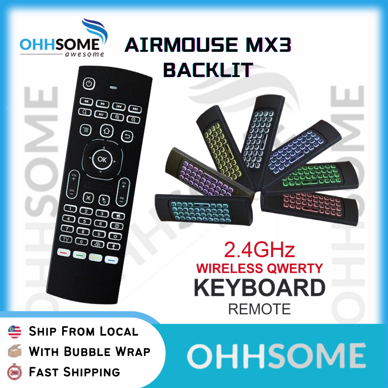 AIR Mouse MX3 Remote Control / I8 Mini Keyboard Air Mouse Wireless Fly ...
