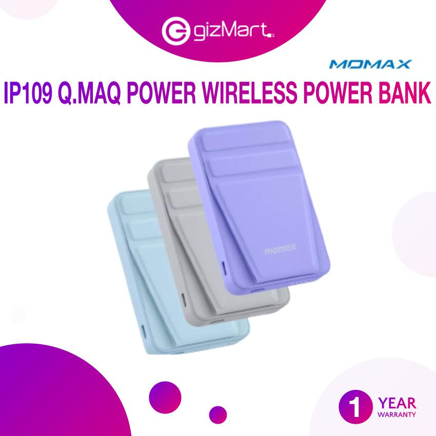 MOMAX IP109 Q.MAG POWER 9 5000MAH 15W MAGNETIC WIRELESS POWER BANK WITH ...