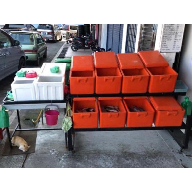 USED , SECONDHAND 35 Litre Fiber Ice,Fish,Seafood Box Bucket / 35 Liter ...