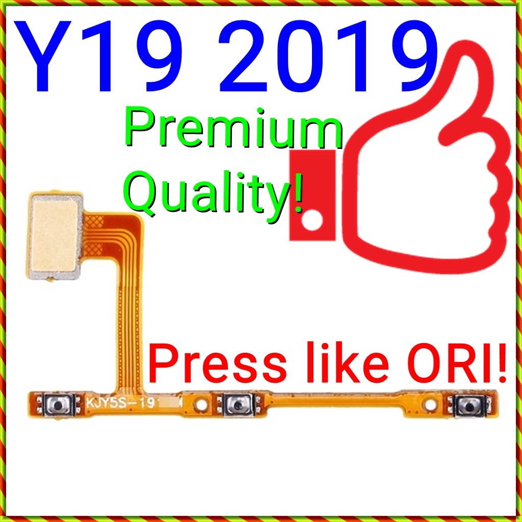 (Press like ORI) NEW On Off Power Volume Buttons Switch Flex Ribbon for Vivo Y19 /vivo 1915 ...