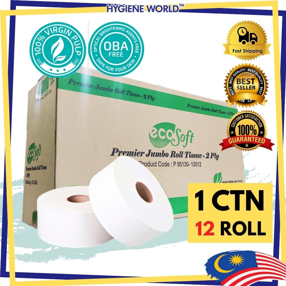 Jumbo Roll Tissue JRT - 2ply Virgin Pulp / Tisu Bulat Tandas / Tisu ...