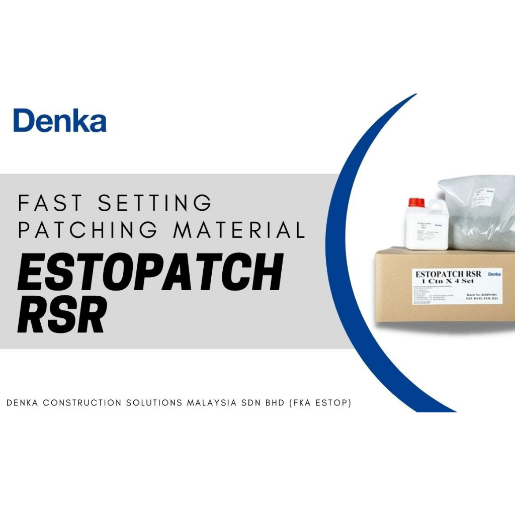 DENKA ESTOPATCH RSR (6KG SET) Polymer Modified Fast Setting Patching ...