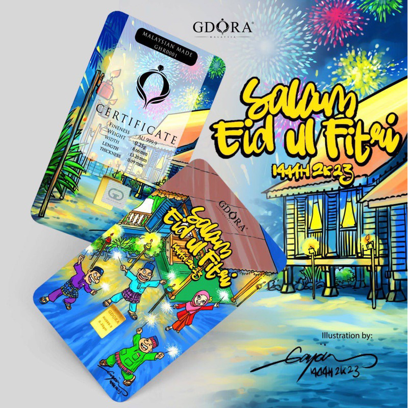 Niza Dora Gold GDora Raya Edition - Gayour Gold Bar | Shopee Malaysia
