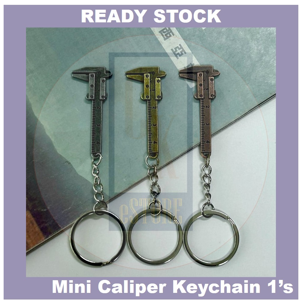 Portable Mini Vernier Caliper Keychain Style Simulation Model Ruler ...