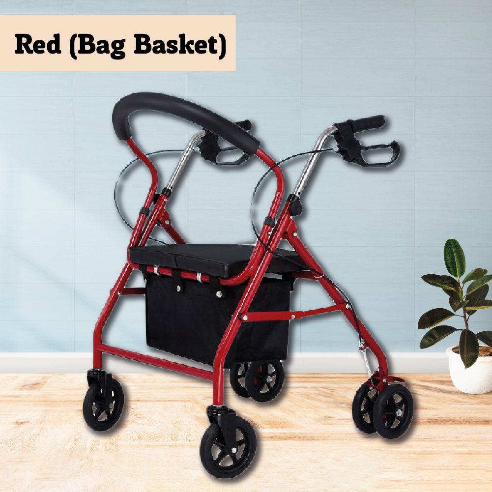 Rollator Walker Adult Wheelchair Pasar Lightweight Tongkat Roda Kaki ...