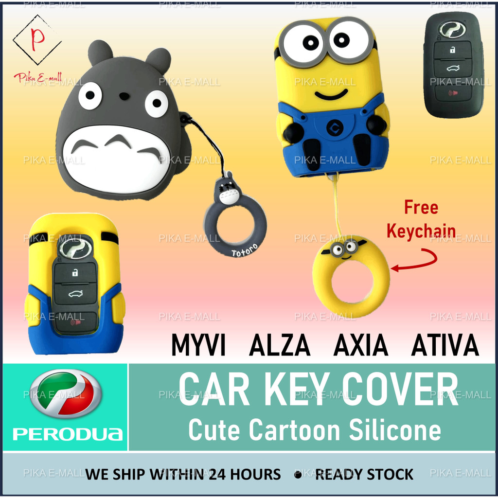 NEW Perodua Myvi Ativa Axia Alza Key Cover Holder Case Cute Cartoon ...
