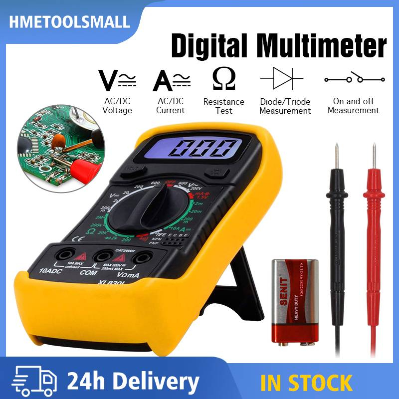 XL830L Digital Multimeter LCD Voltmeter Voltmeter Ampere-Ohm AC/DC ...