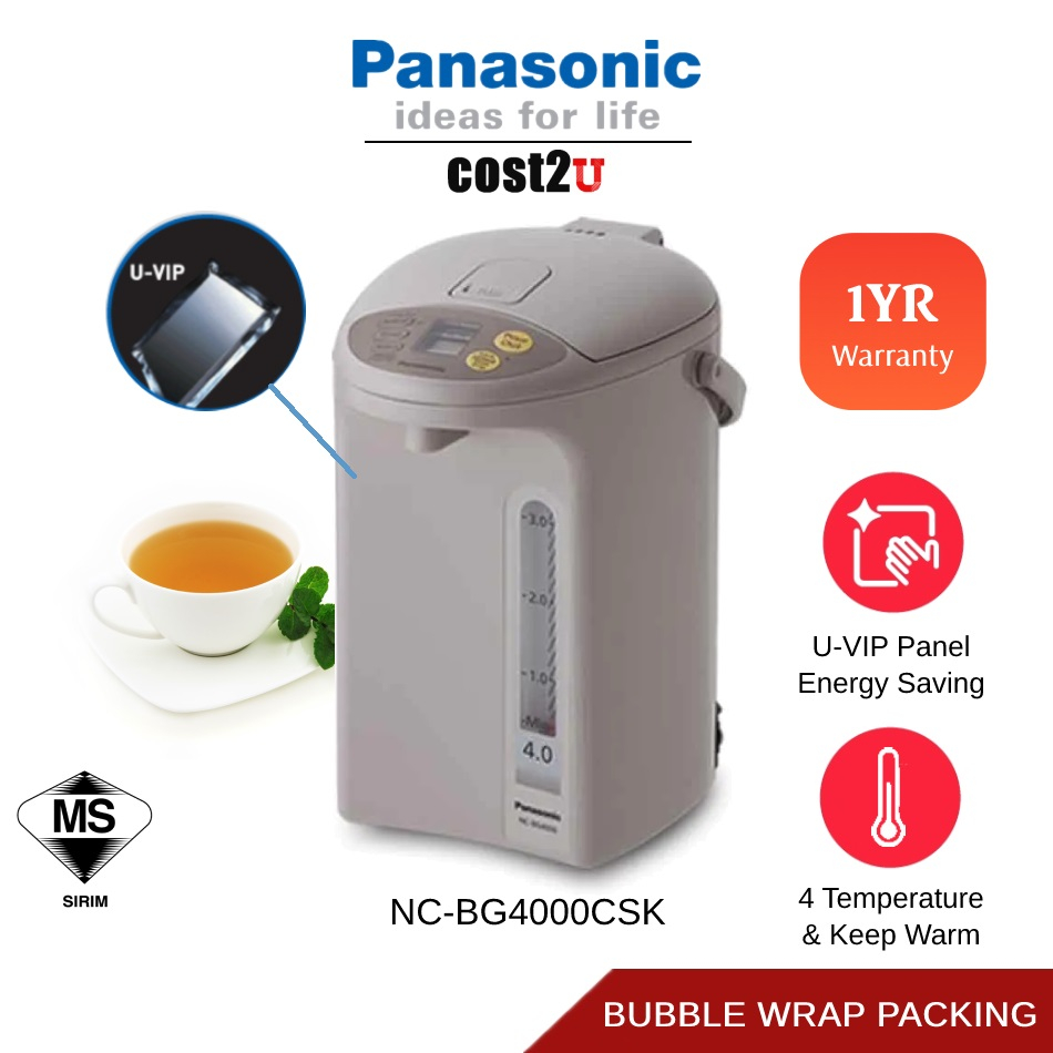 [Free Bubble Packing] Panasonic 4L Thermo Pot with Vip Energy Saving | NC-BG4000 NC-BG4000CSK ...