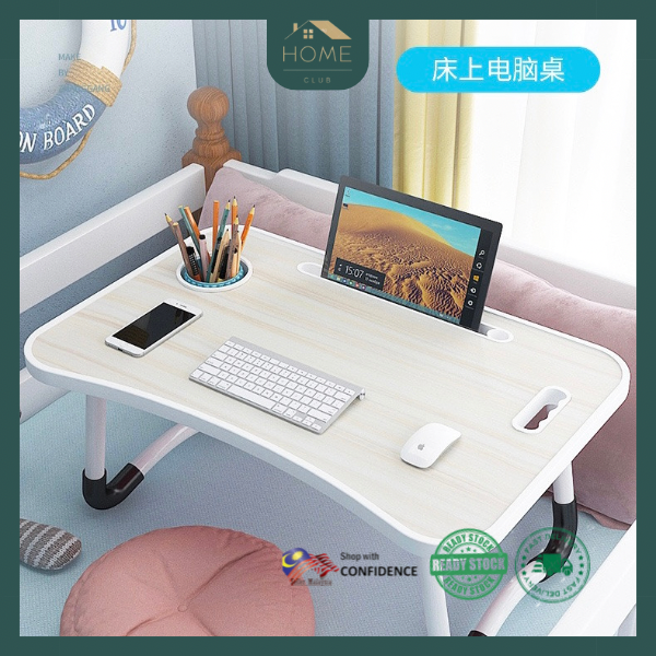 Foldable Laptop Table Meja Lipat Computer Desk Bed Sofa Table Study ...