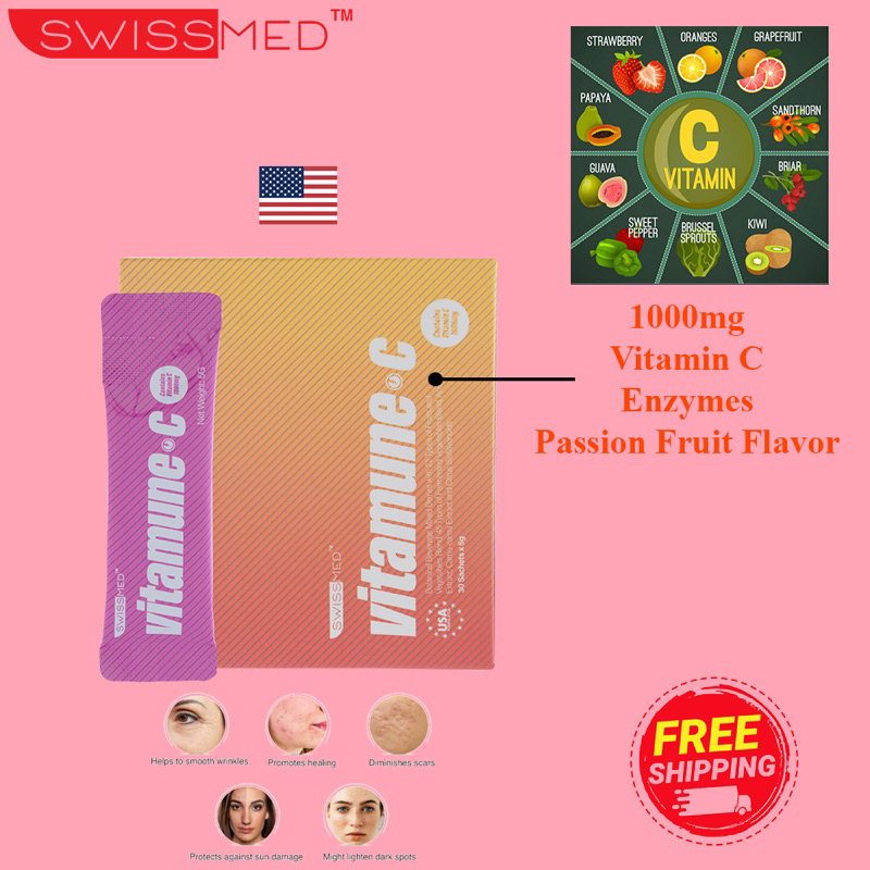SWISSMED™ Vitamune-C 1000mg Vitamine C Sachets 30'S | Shopee Malaysia