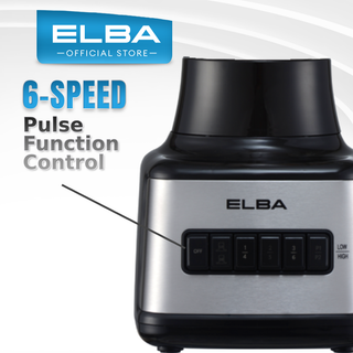 ELBA Glass Jar Blender EBG-K1556G(BK) - 6-speed with Pulse Function ...