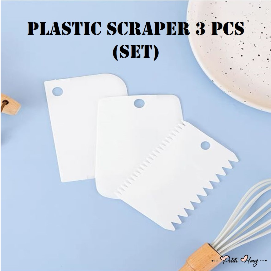 [Petite Houz] 3Pcs Cream Scraper Kek DIY Kitchen Straight Arc Tooth ...