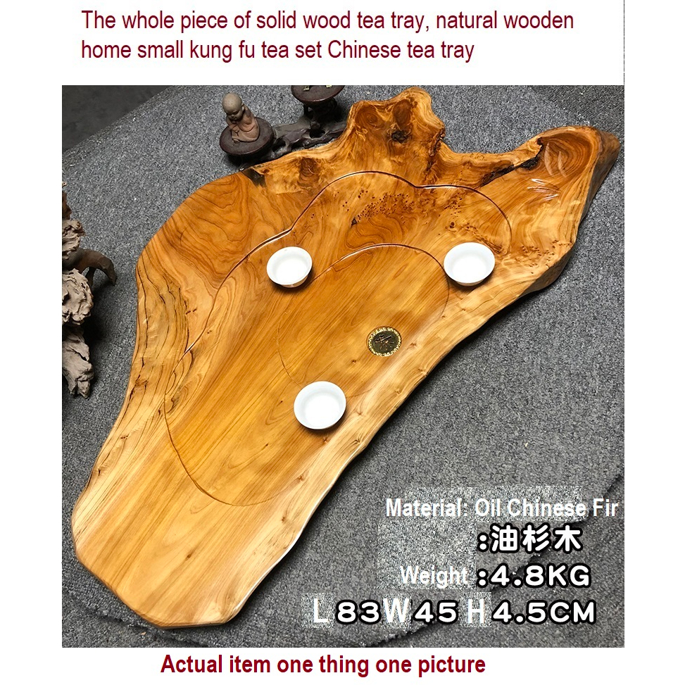 Solid Wood Tea Tray Natural Wooden Whole Piece Tree Root Tea Tray ...