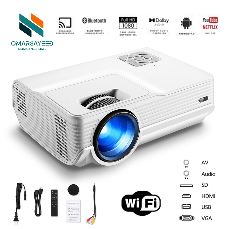 Full HD 1080P Projector Android Mini Projector WIFI LCD Projector ...