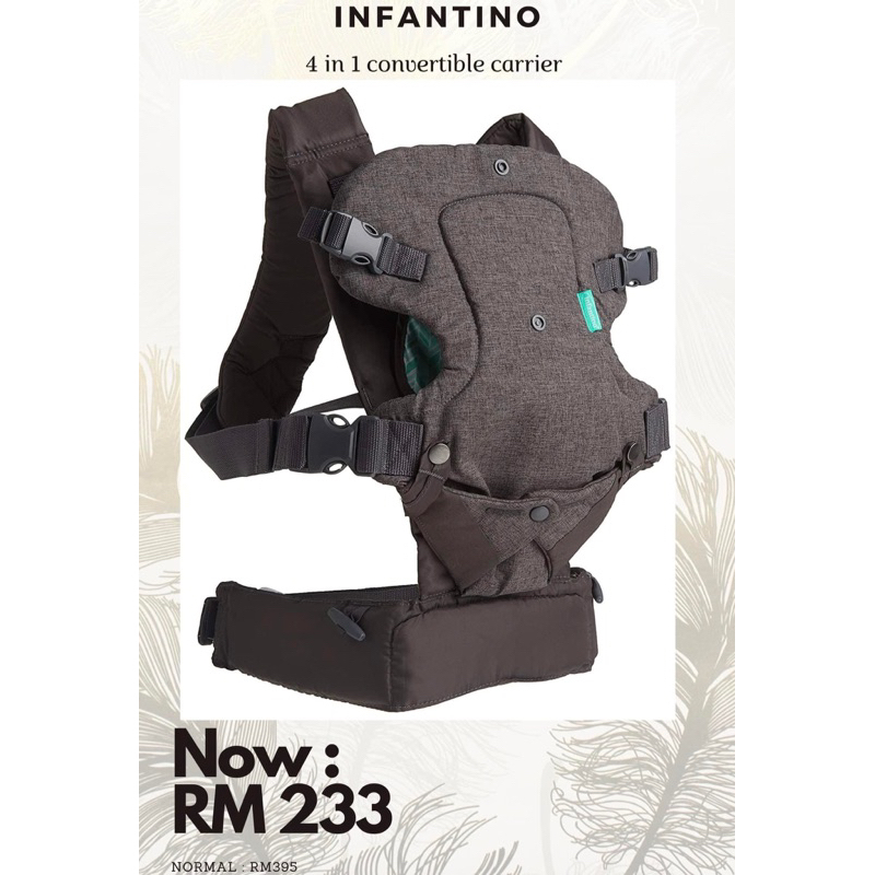 Infantino Flip 4 in 1 Convertible Carrier Black | Shopee Malaysia