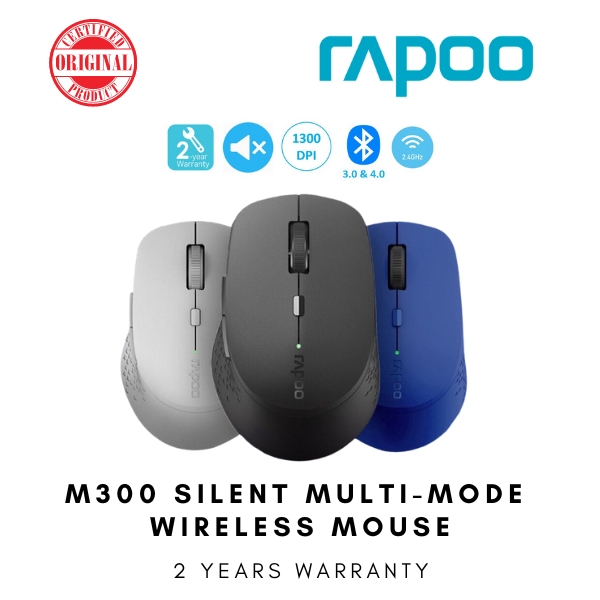 Rapoo M300 Silent Multi-mode Wireless Bluetooth Mouse (Silent Switched ...