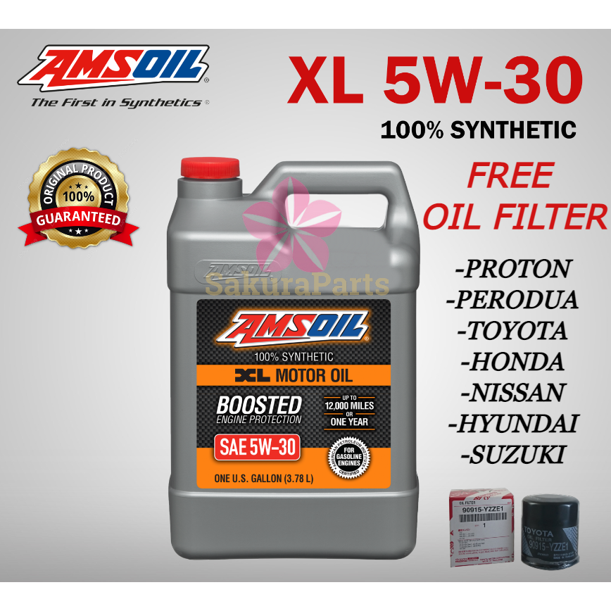 (𝐌𝐀𝐃𝐄 𝐈𝐍 𝐔𝐒𝐀) Amsoil XL MOTOR OIL BOOSTED 5W30 Fully Synthetic Engine ...