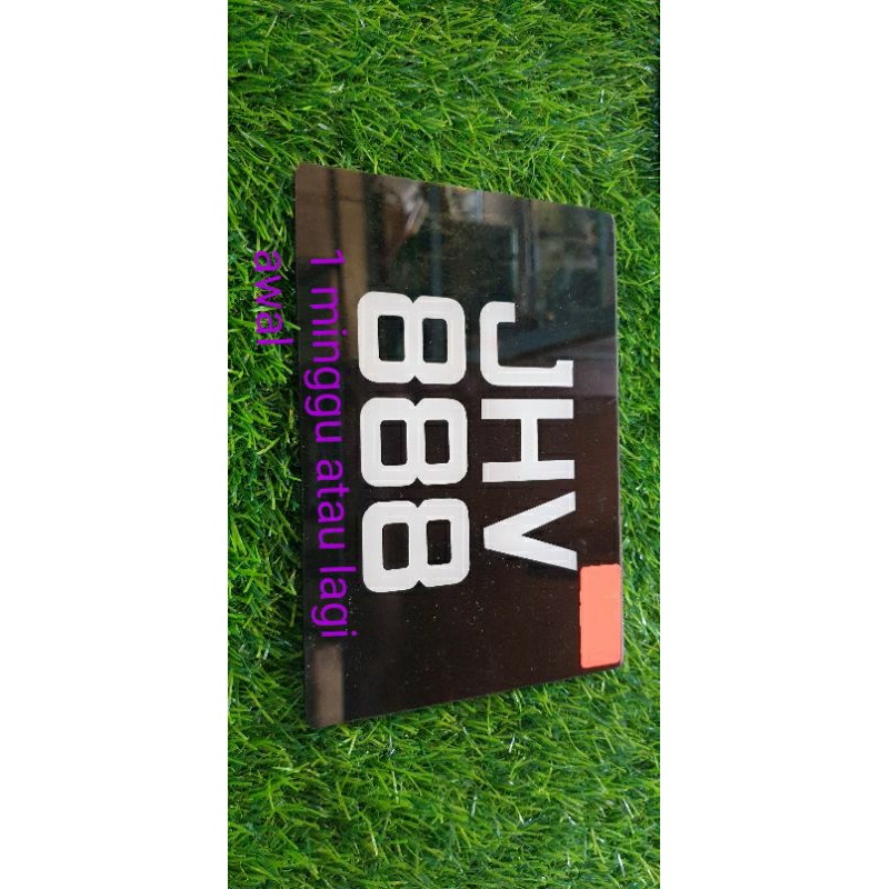 NUMBER PLATE MOTOR BELAKANG PAPAN CERAH DAN BESI & PAPAN SEGI EMPAT ...