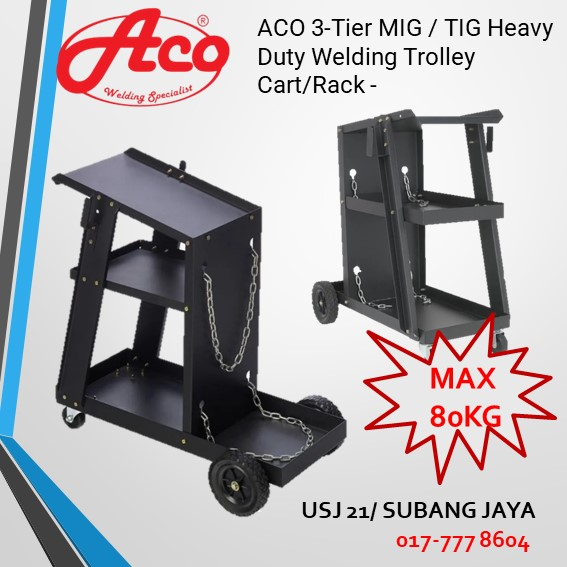 ACO 3-Tier MIG / TIG Heavy Duty Welding Trolley Cart/Rack - Weight ...