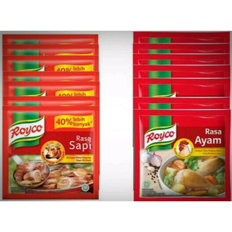ROYCO RENTENG PENYEDAP RASA KALDU AYAM @ DAGING/SAPI - 12 PCS (1 BARIS ...