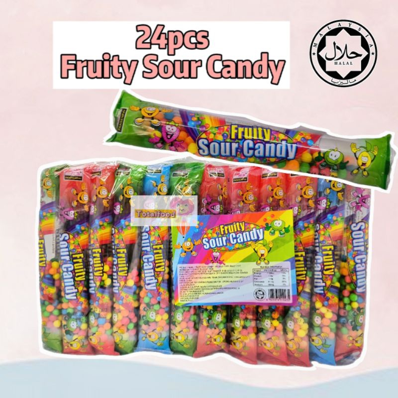 Fruity Sour Candy rainbow sweets birthday party gift 24pcs | Shopee ...