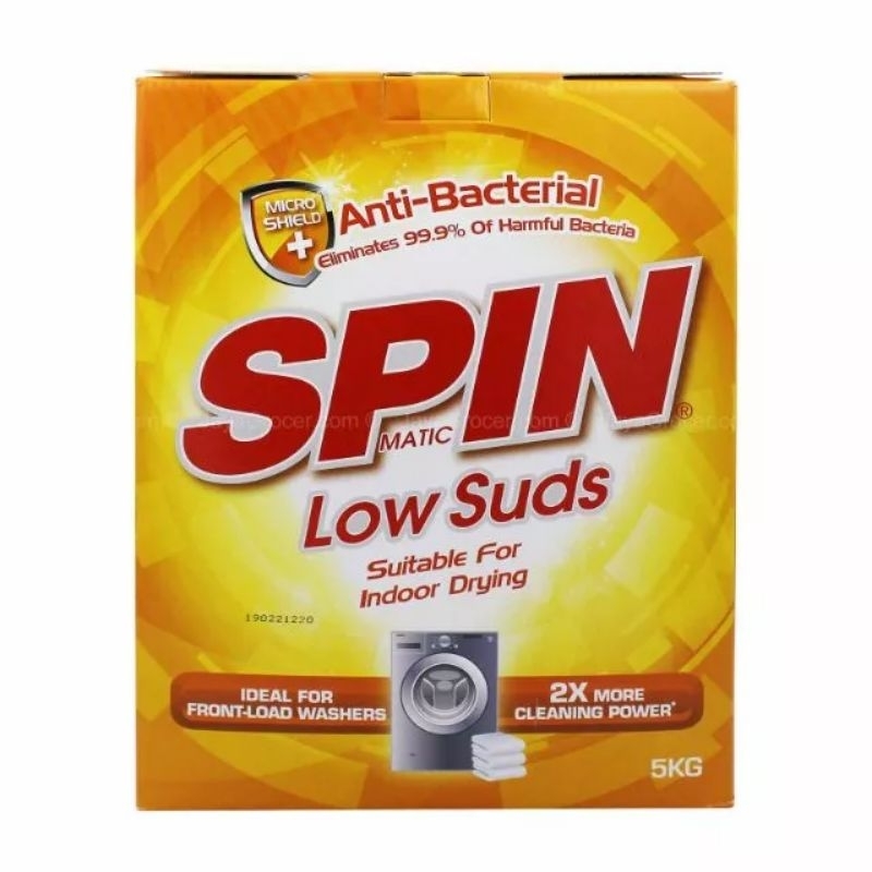 SPIN LOW SUDS ANTIBACTERIAL & ACTIVE BRIGHT LAUNDRY POWDER 5KG | Shopee Malaysia