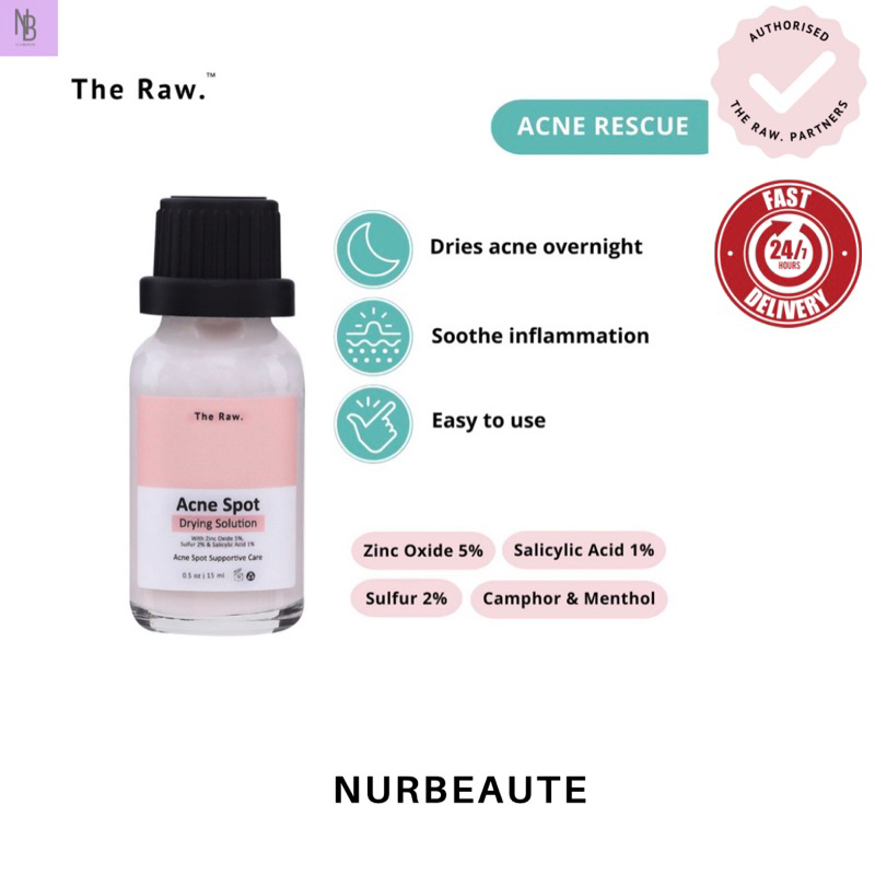 THE RAW. ACNE SPOT DRYING SOLUTION | Shopee Malaysia