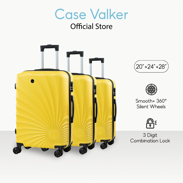 Case Valker Taro ABS 4 in 1 Luggage Bag Set (28" + 24" + 20" + 12") Beg ...
