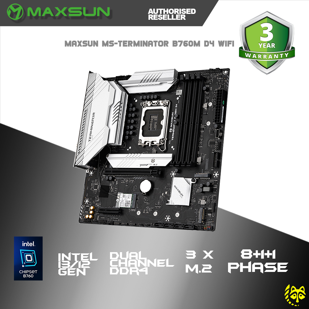 MAXSUN MS-Terminator B760M D4 WIFI Motherboard | Shopee Malaysia