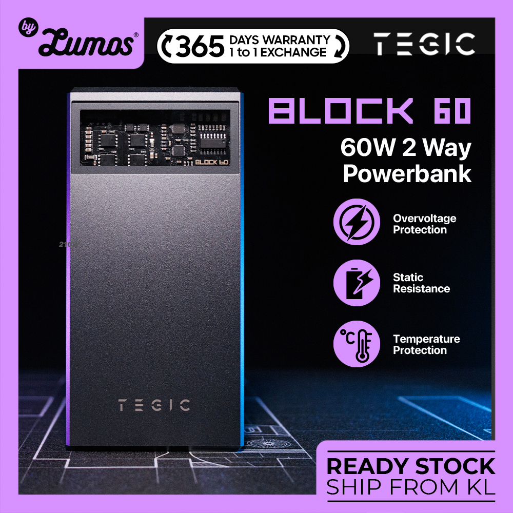 TEGIC Block 60w Fast Charge In And Out 15000 Mah Usb-A And Usb-C High Power Fast Charging Power ...