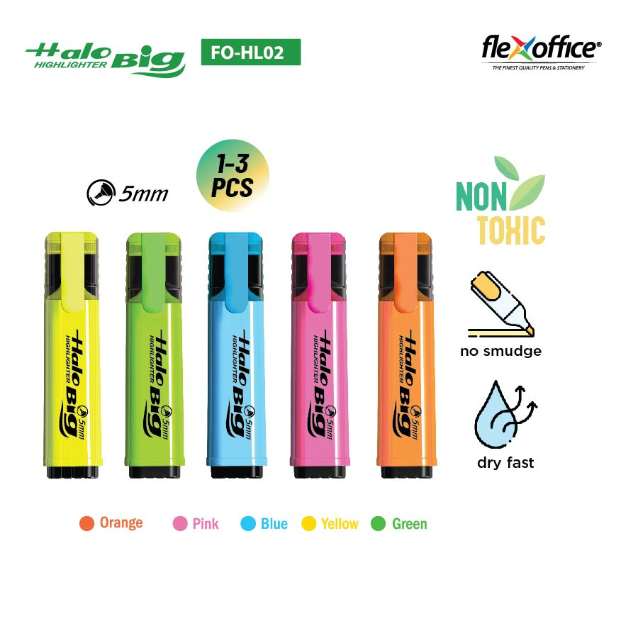 FlexOffice Halo Big Super Fluorescent Highlighter (1 Pc) FO-HL02 ...