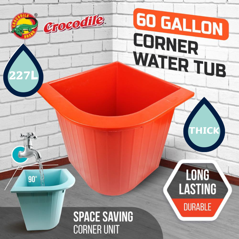 60 Gallon Water Tub Big Water Tank Kolam Air Tong Mandi Baldi Mandi ...