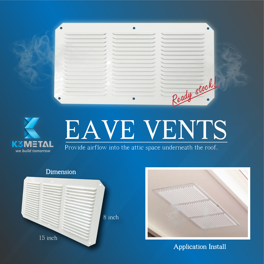 Aluminium Air - Eave Vent Ventilator (White) | Shopee Malaysia