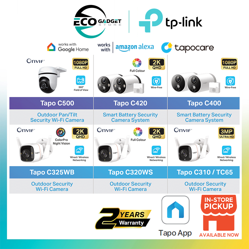 TP-Link Tapo C500 / C420 / C400 / C325WB / C320WS / C310 Full HD ...