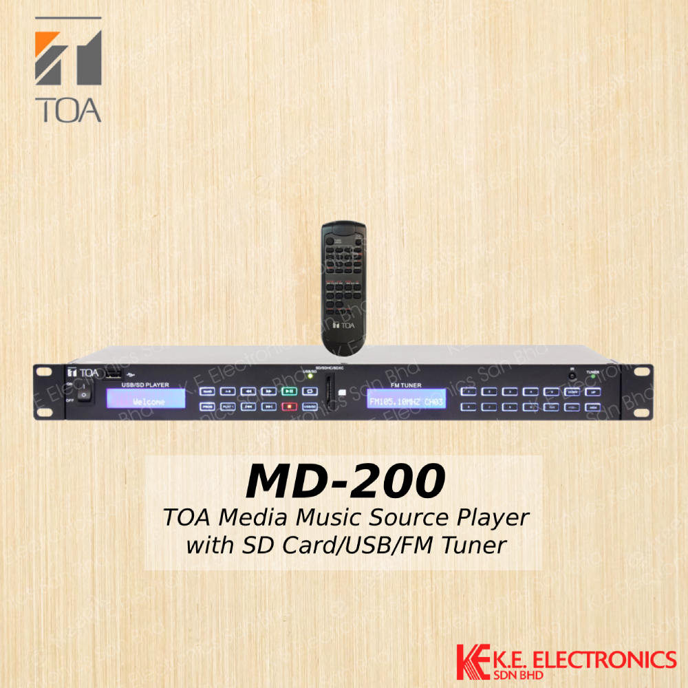 TOA MD-200 Media Player with USB/SD Card/FM | Shopee Malaysia