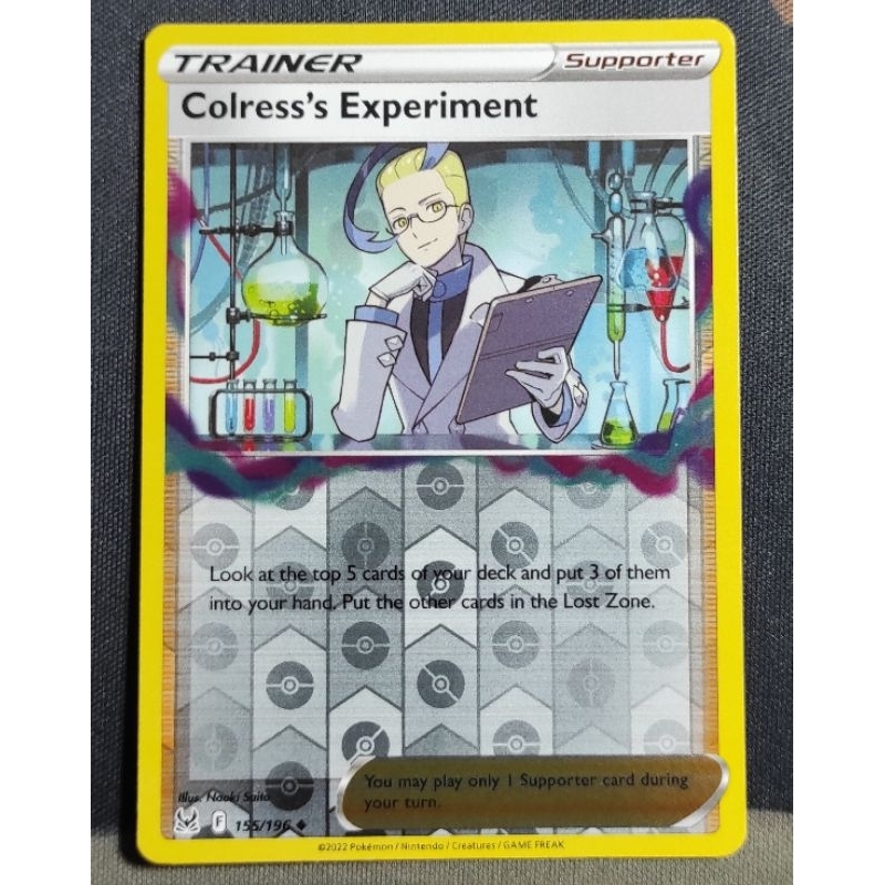 POKÉMON PTCG SS11 Lost Origin 155/196 Colress's Experiment Reverse Holo ...
